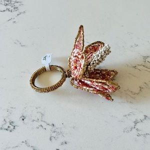 Pier 1 | Dining | Pier Beaded Hibiscus Napkin Rings Set | Poshmark